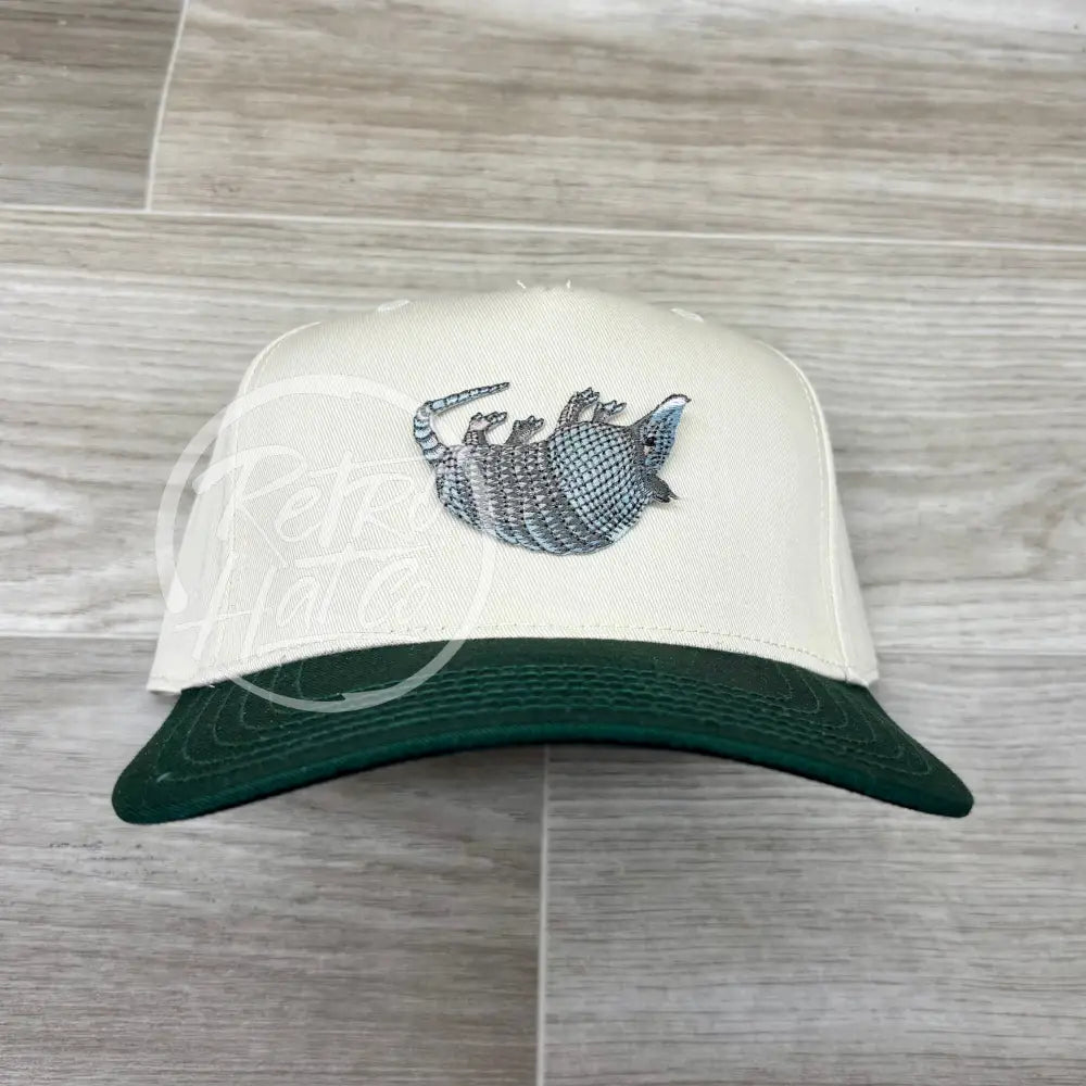 Dead Armadillo on Natural/Green Retro Hat