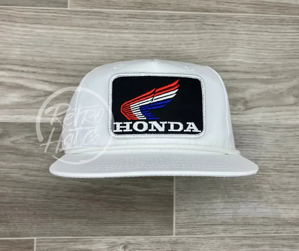Honda Patch on White Retro Rope Hat