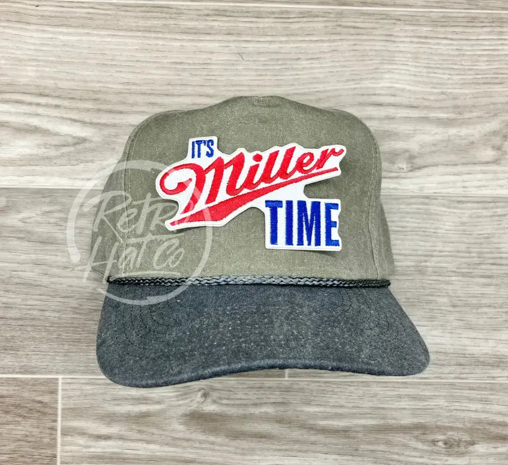 IMT Beer Patch on Stonewashed 2-Tone Retro Rope Hat