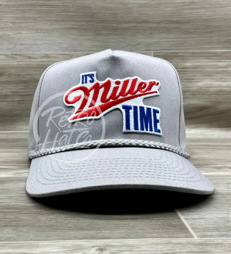IMT Beer Patch on Tall Gray Retro Rope Hat