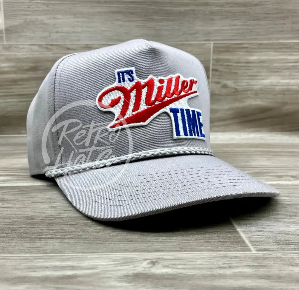 IMT Beer Patch on Tall Gray Retro Rope Hat