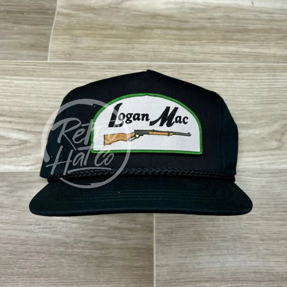 Logan Mac Rifle Patch (arch) on Black Classic Rope Hat