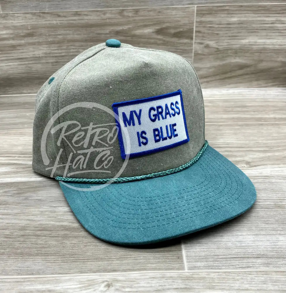 My Grass Is Blue on 2-Tone Stonewashed Rope Hat