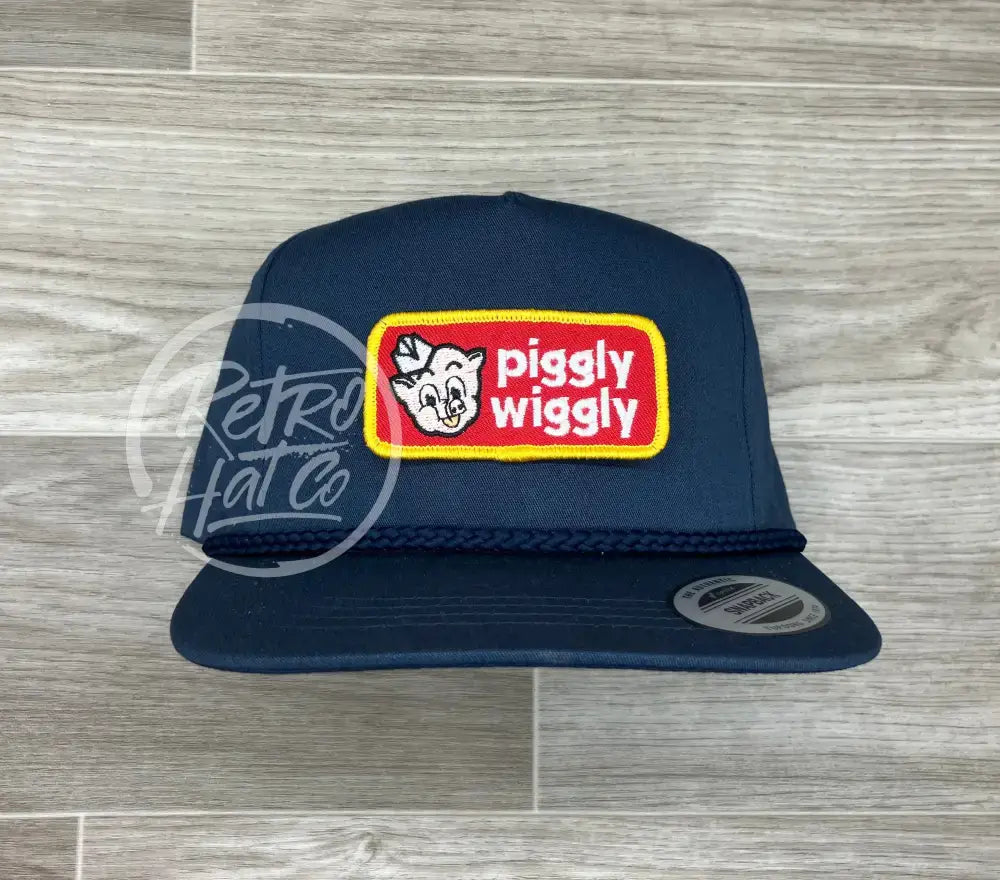 Piggly Wiggly Patch on Blue Classic Rope Hat