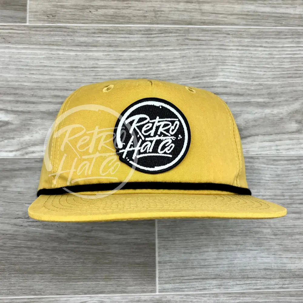 Retro Hat Co. Brand (Glow in the dark) Patch on Retro Rope Hat