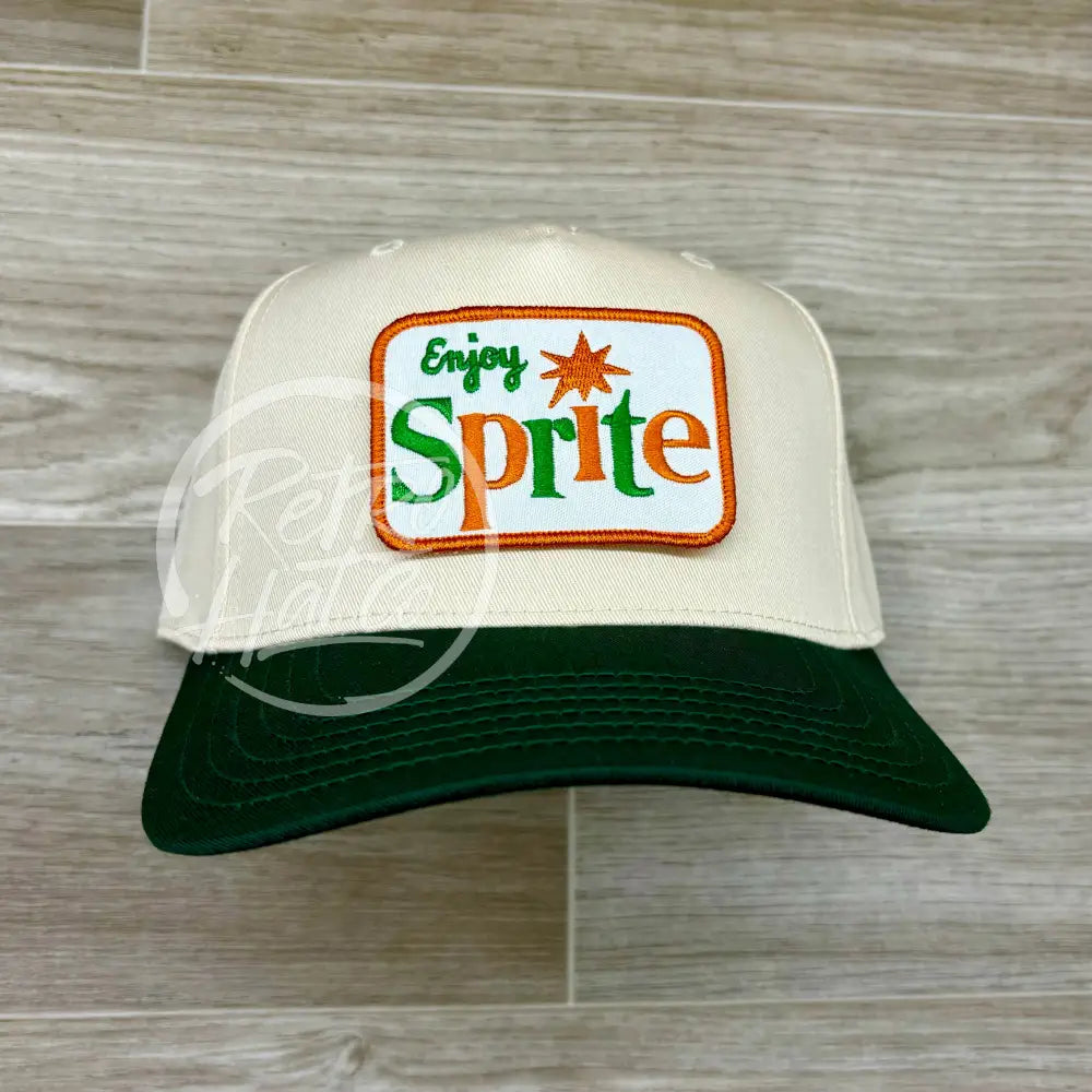 Retro Sprite Patch on Natural/Green Retro Hat