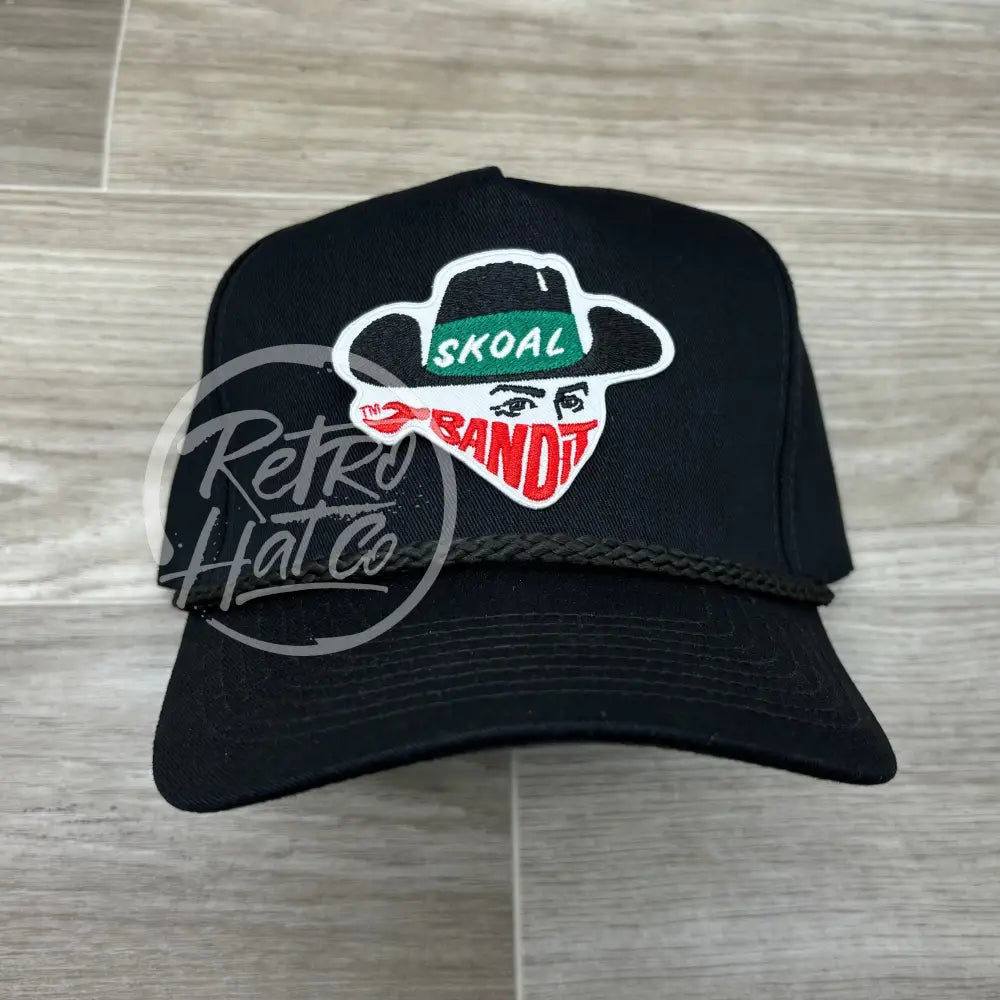 Skoal Bandit Bandana on Tall Black Retro Rope Hat