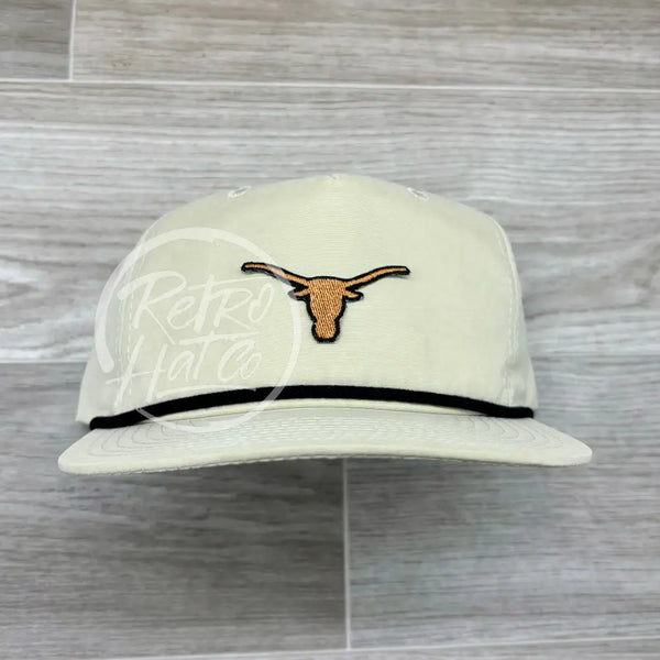 UT / Texas Small Longhorn on Retro Rope Hat