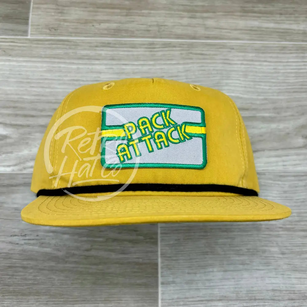 Vintage 90s Pack-Attack Patch on Retro Rope Hat