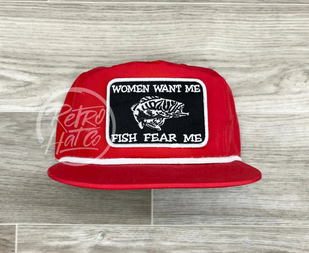 Women Want Me / Fish Fear Me on Retro Poly Rope Hat